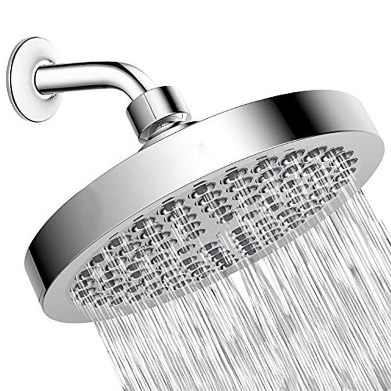 Skorter | Round Pressure Regulated Rain Shower Head Wall Mount Adjusta ...